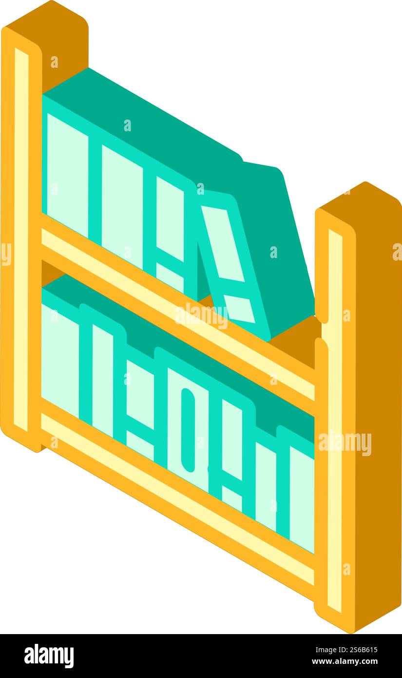 prison library isometric icon vector. prison library sign. isolated ...