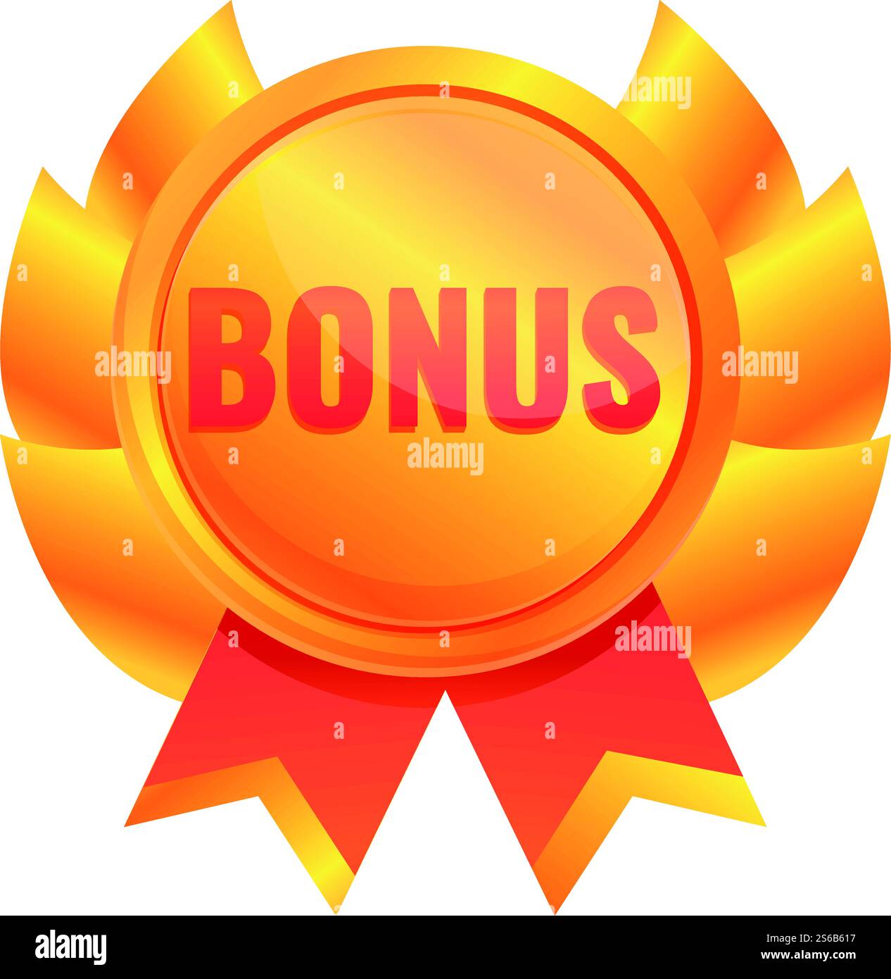 Bonus emblem icon. Cartoon of bonus emblem vector icon for web design ...