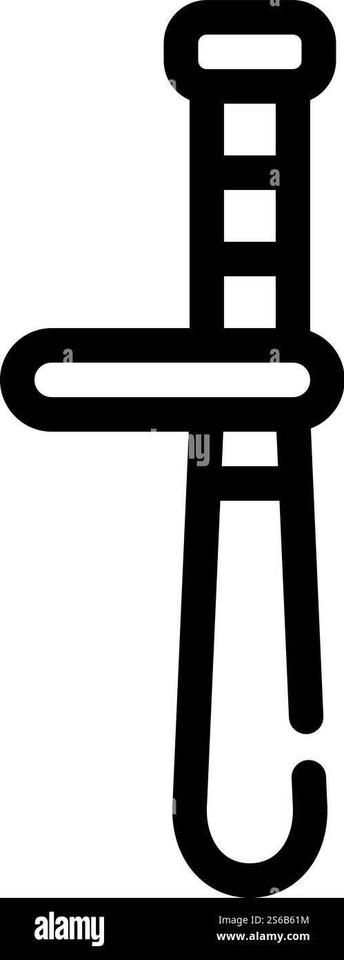 police baton line icon vector. police baton sign. isolated contour ...