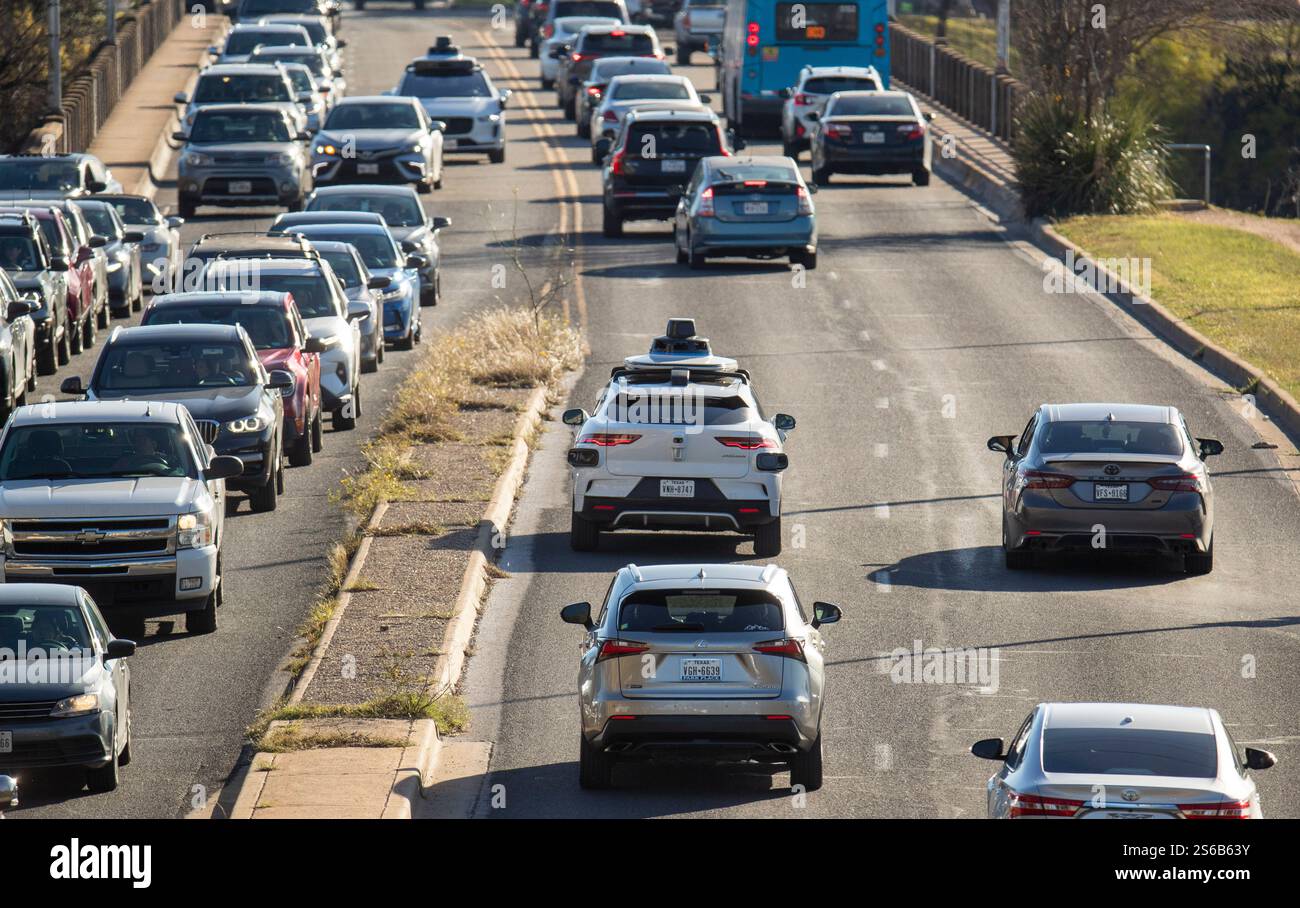 Austin, Tx, USA. 19th Dec, 2024. The Waymo self-driving cars -- mostly ...