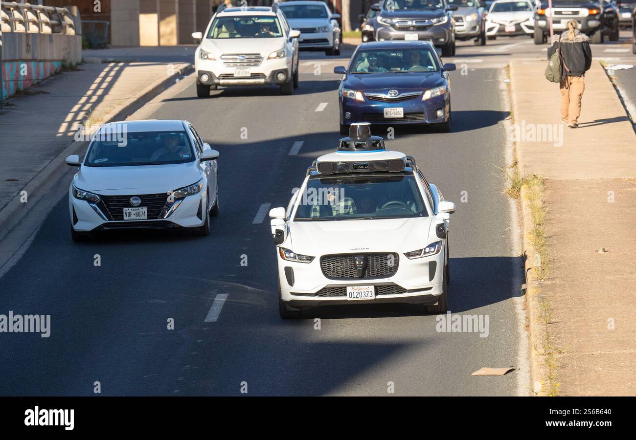Austin, Tx, USA. 19th Dec, 2024. The Waymo self-driving cars -- mostly ...