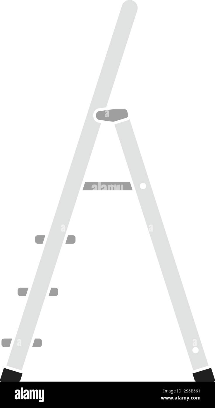 Construction Ladder Icon. Flat Color Design. Vector Illustration Stock ...