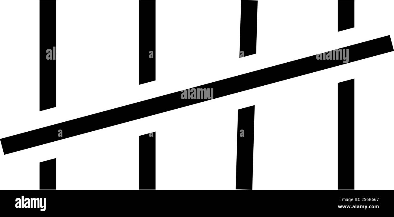 notches prisoner glyph icon vector. notches prisoner sign. isolated ...