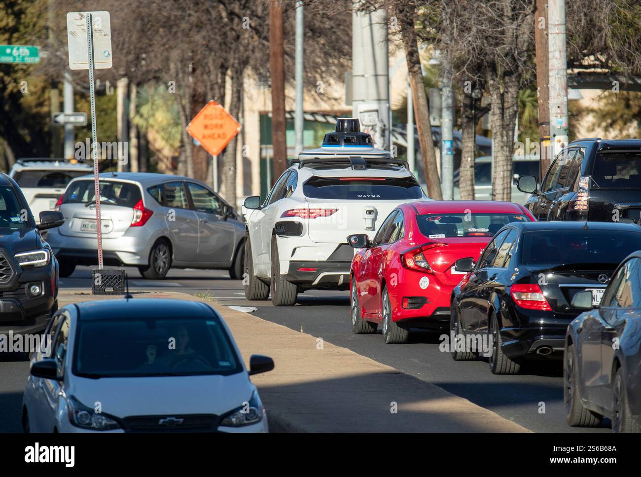 Austin, Tx, USA. 19th Dec, 2024. The Waymo self-driving cars -- mostly ...