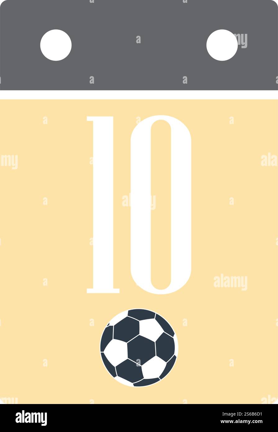 Soccer Calendar Icon. Flat Color Design. Vector Illustration Stock ...