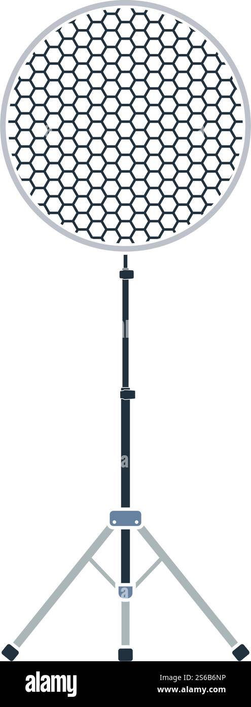 Icon Of Beauty Dish Flash. Flat Color Design. Vector Illustration Stock ...