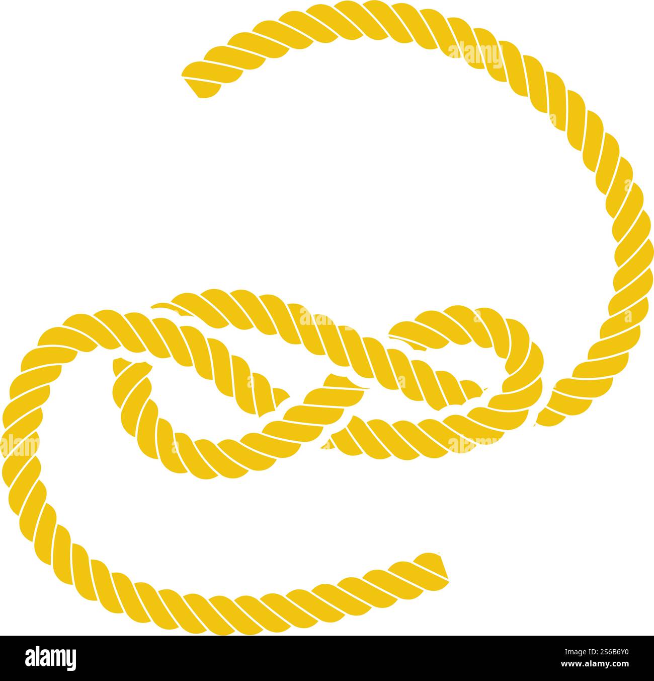 Icon Of Rope. Flat Color Design. Vector Illustration Stock Vector Image ...
