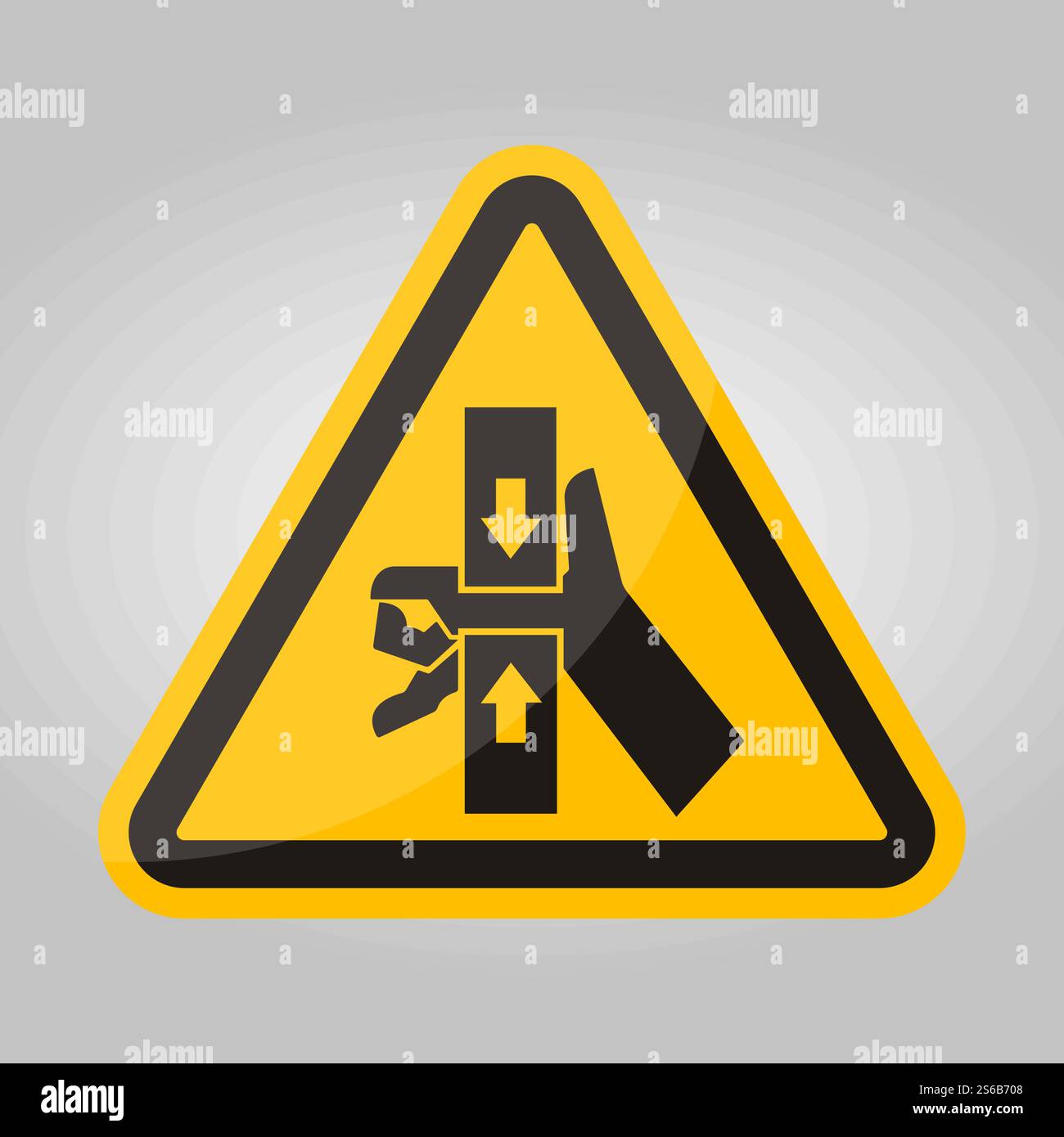 Hand Crush Force From Top And Bottom Symbol Sign, Vector Illustration ...