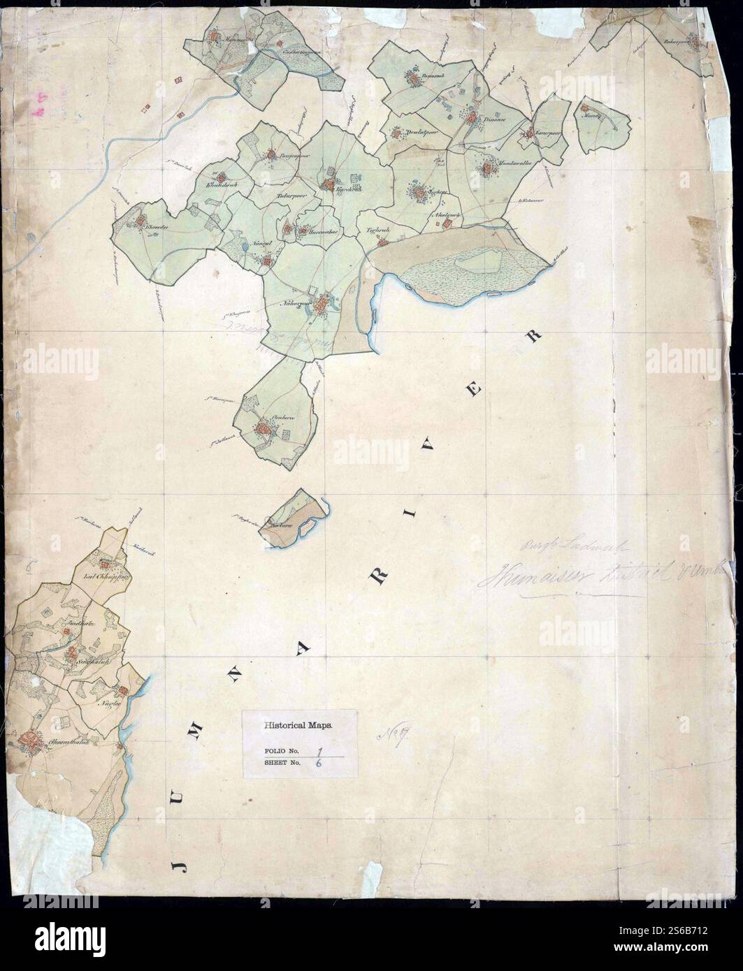General map of villages in Ambala Division, surveyed by J. H. Simmonds ...