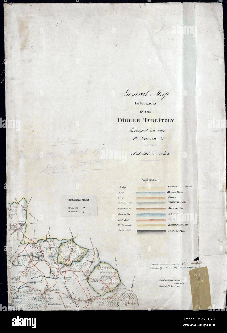 General map of villages in Delhi Territory with a general statistical ...