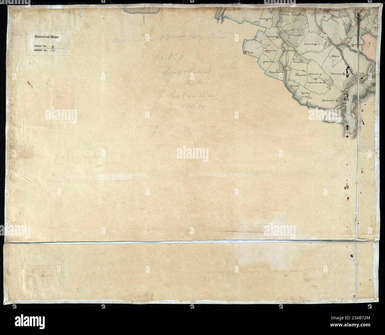 General map of villages in Delhi Territory, by T. Oliver, 1828–29 (F02 ...