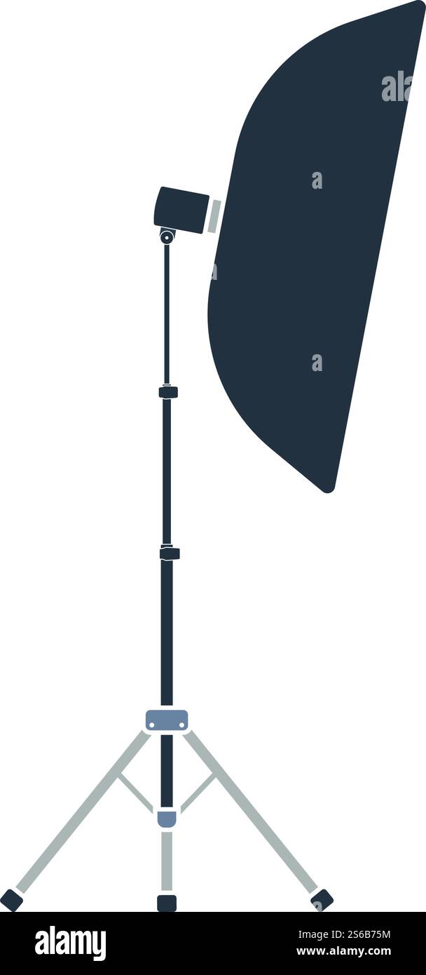 Icon Of Softbox Light. Flat Color Design. Vector Illustration Stock ...