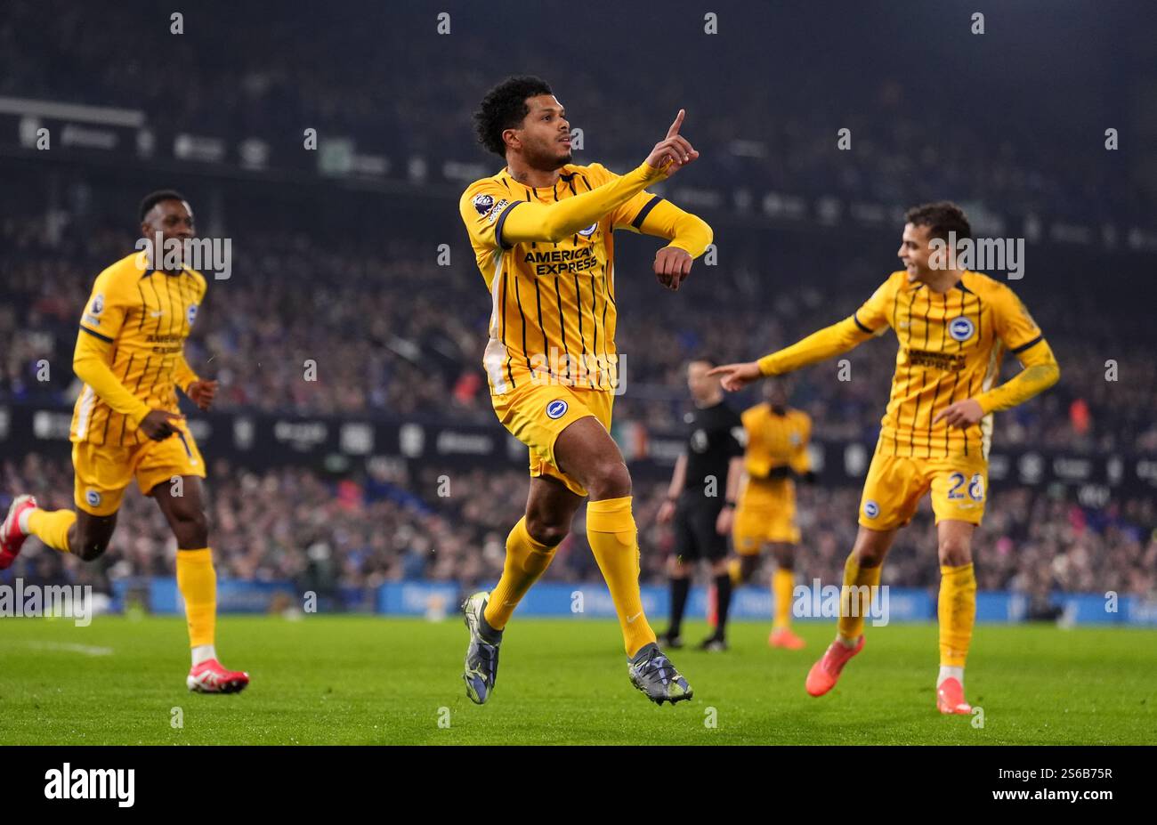 Brighton and Hove Albion's Georginio Rutter celebrates scoring their ...