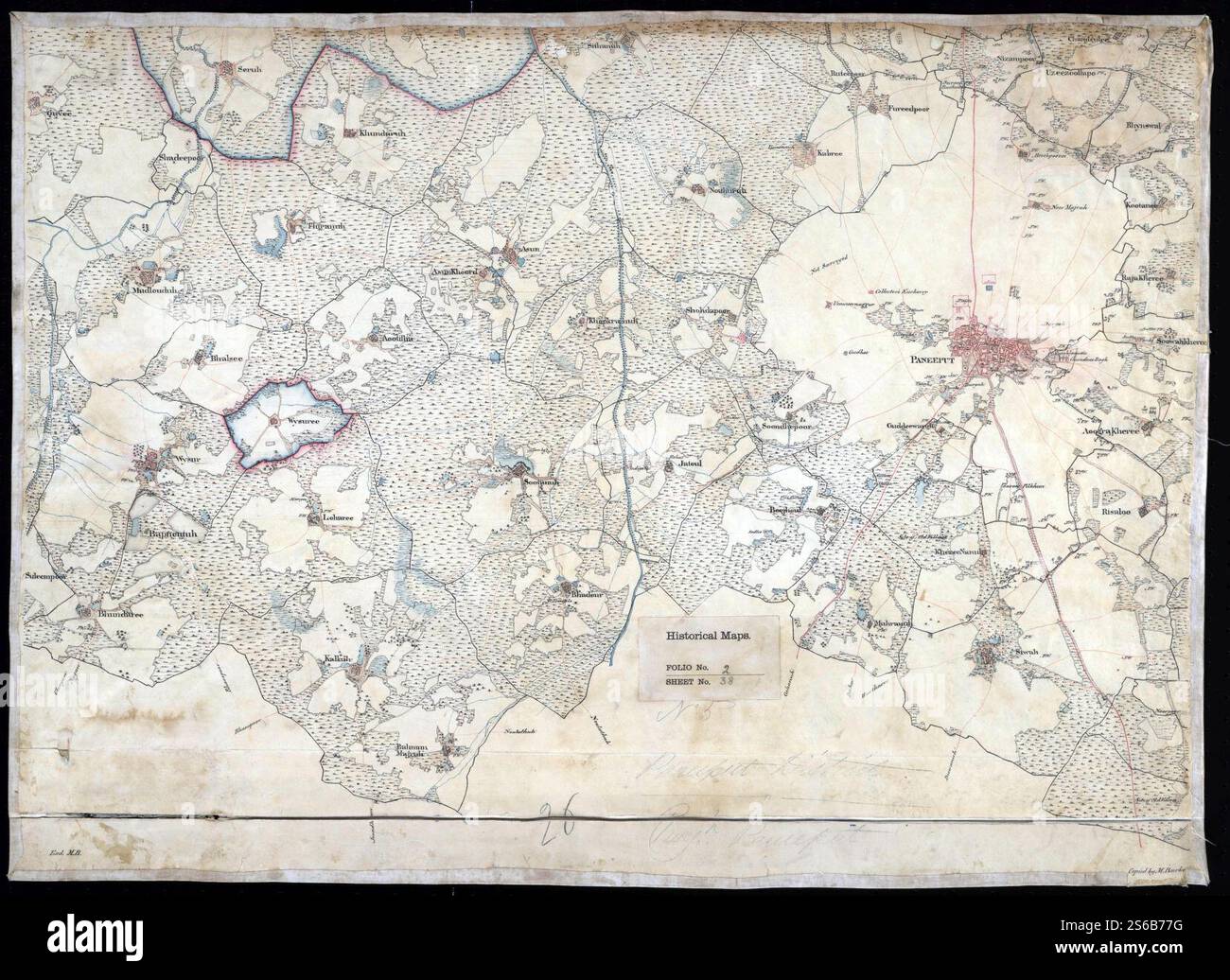 General map of villages in the Northern Division of Delhi Territory ...