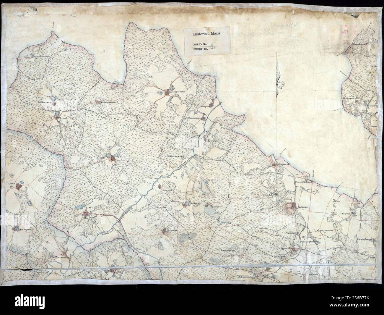General map of villages in the Northern Division of Delhi Territory ...