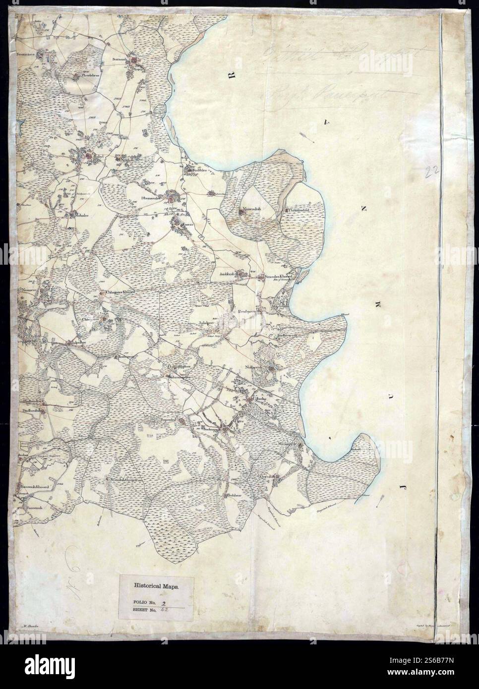 General map of villages in the Northern Division of Delhi Territory ...