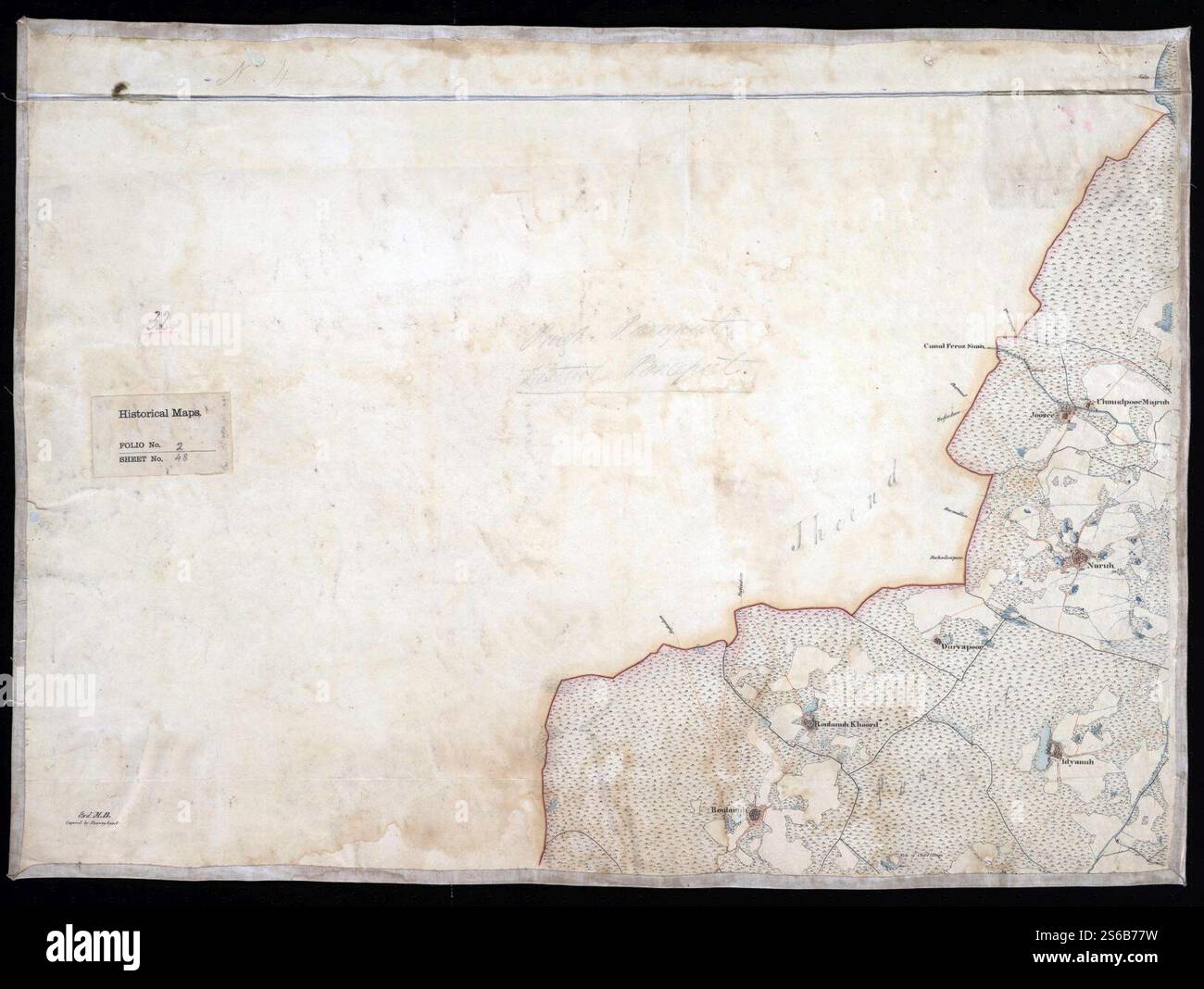 General map of villages in the Northern Division of Delhi Territory ...