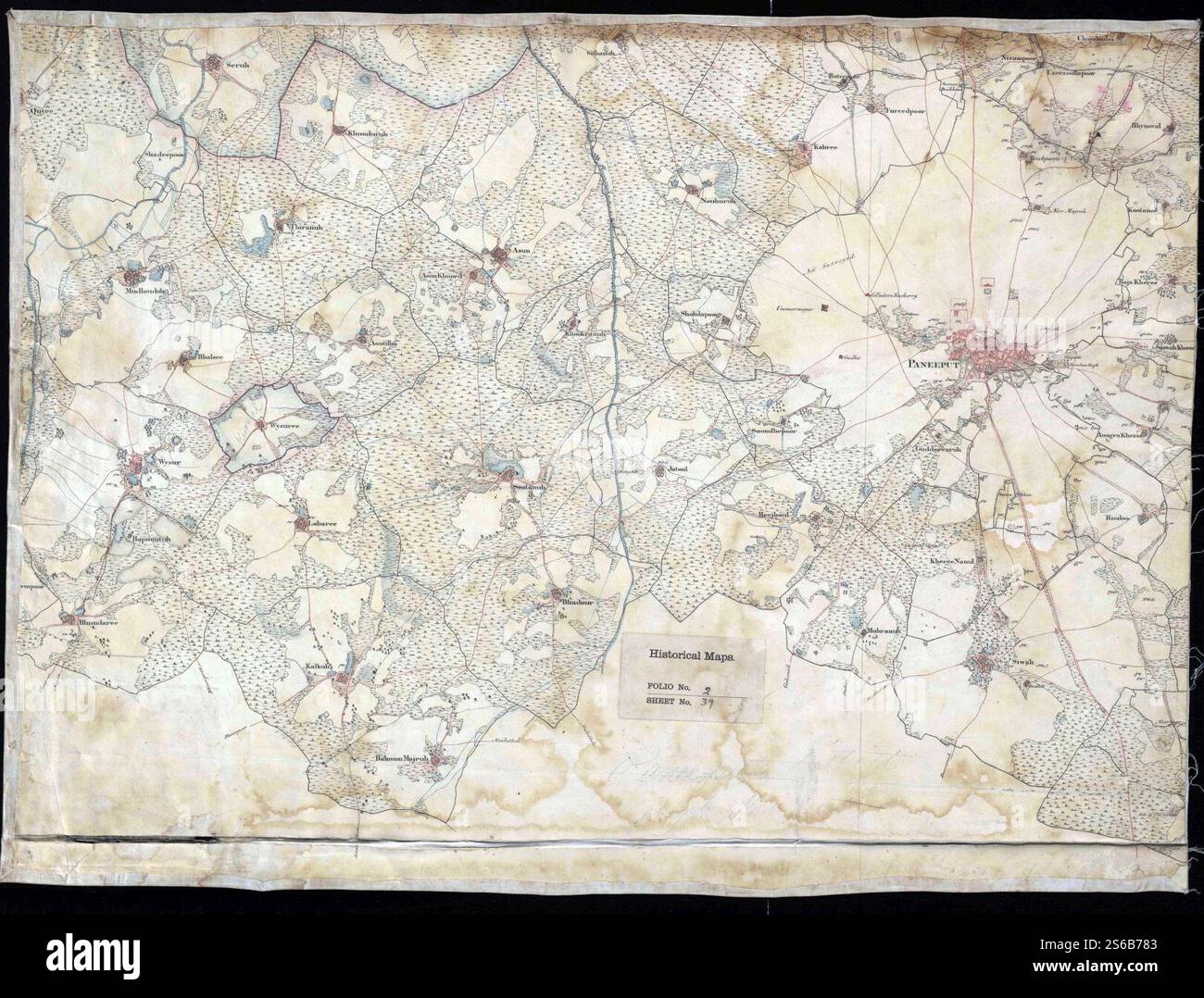 General map of villages in the Northern Division of Delhi Territory ...