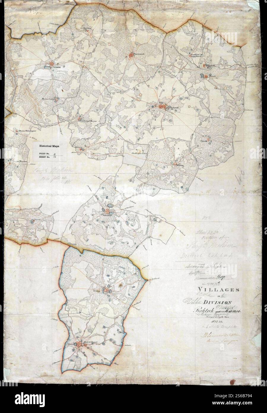 General map of villages in the Southern, Central, and Rohtak Divisions ...