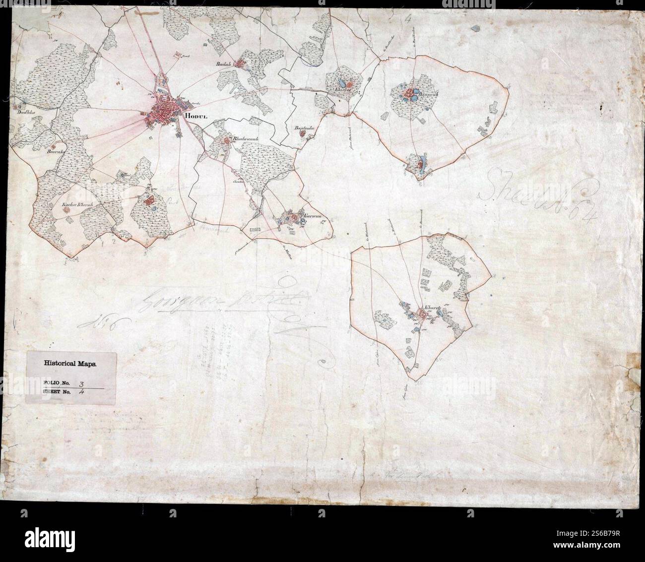 General map of villages in the Southern Division of Delhi Territory ...