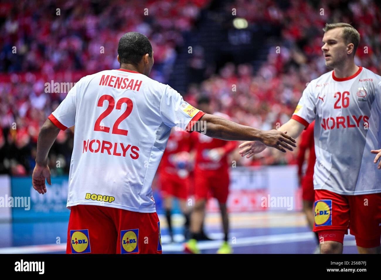 Herning, Denmark. 16th Jan, 2025. Mensah of Denmark Nationalteam during ...