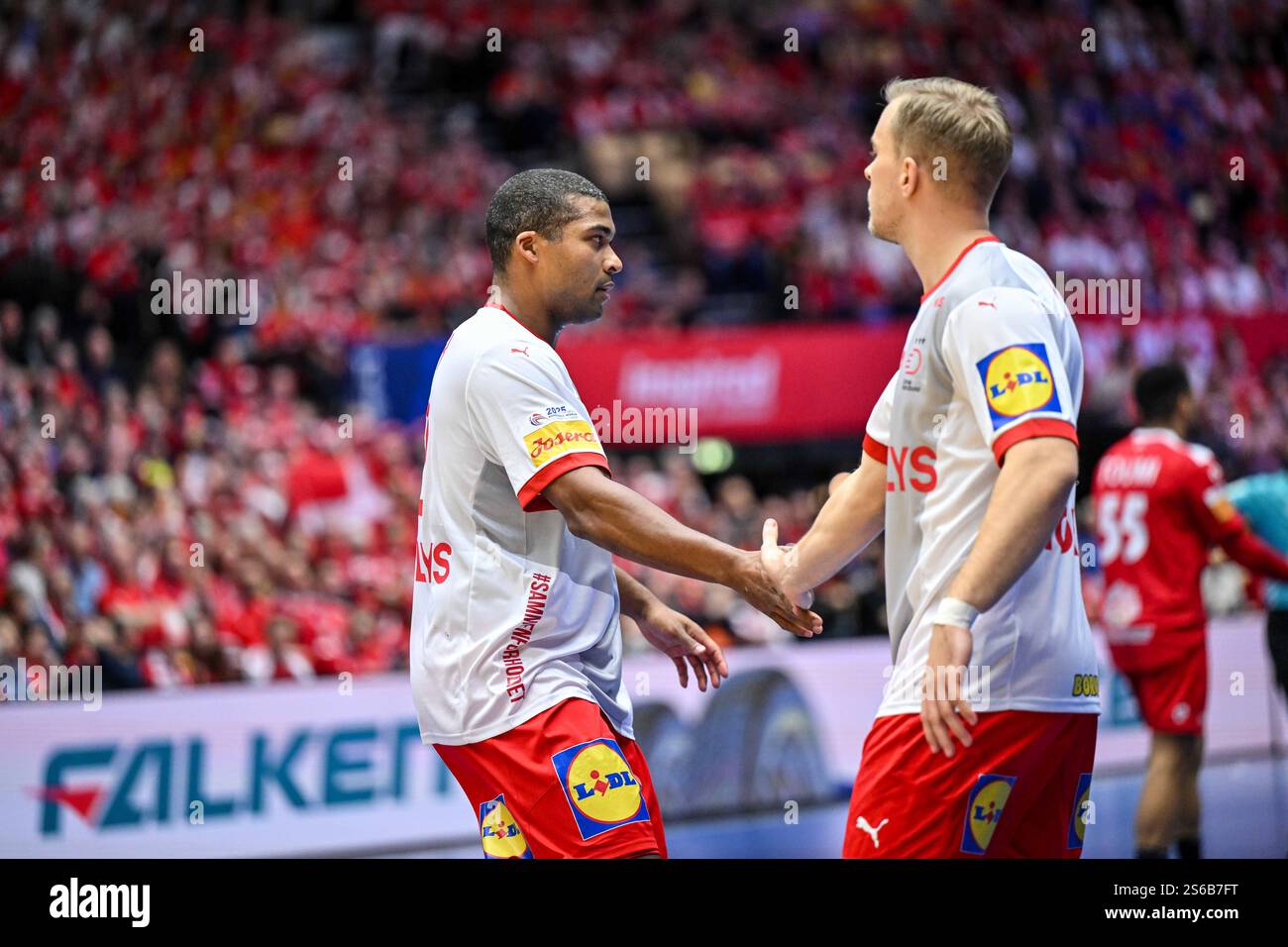 Herning, Denmark. 16th Jan, 2025. Mensah of Denmark Nationalteam during ...