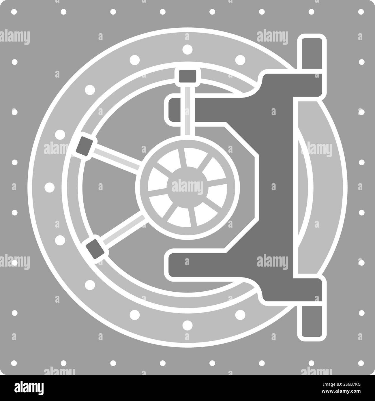 Safe Icon. Flat Color Design. Vector Illustration Stock Vector Image ...