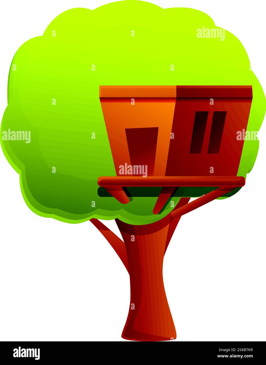Home tree house icon. Cartoon of home tree house vector icon for web ...