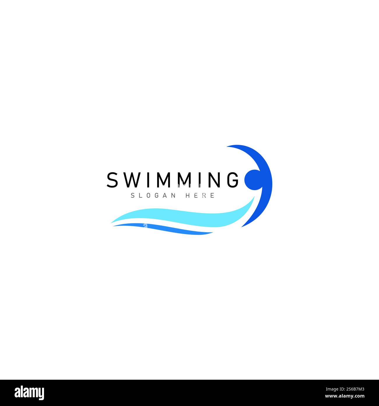 swimming logo vector illustration design template Stock Vector Image ...