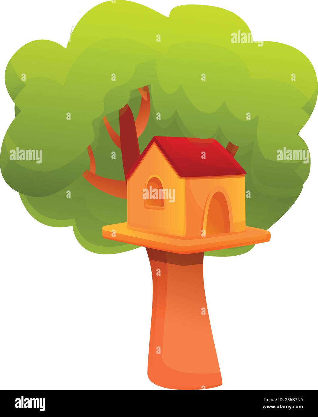 Family building treehouse Cut Out Stock Images & Pictures - Alamy