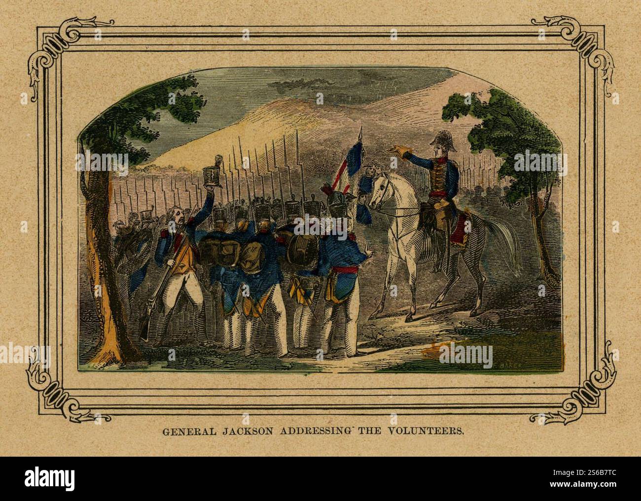 General Jackson Addressing the Volunteers Stock Photo - Alamy