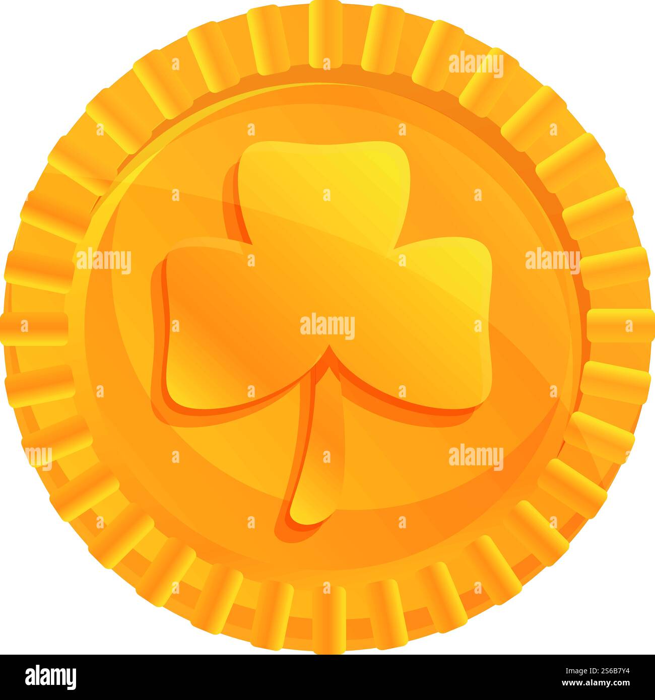 Ireland gold lucky coin icon. Cartoon of Ireland gold lucky coin vector ...