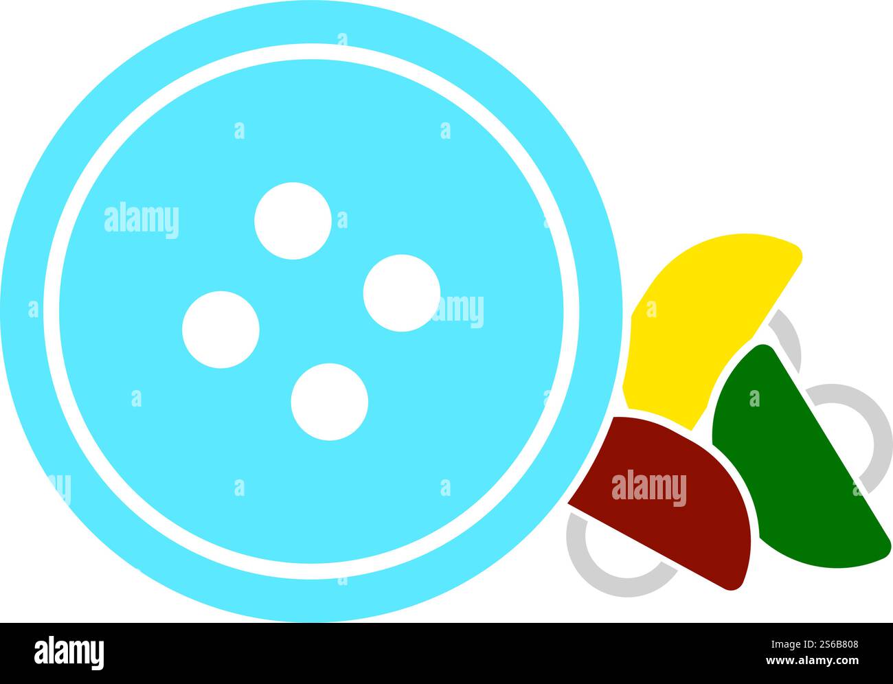 Sewing Buttons Icon. Flat Color Design. Vector Illustration Stock ...