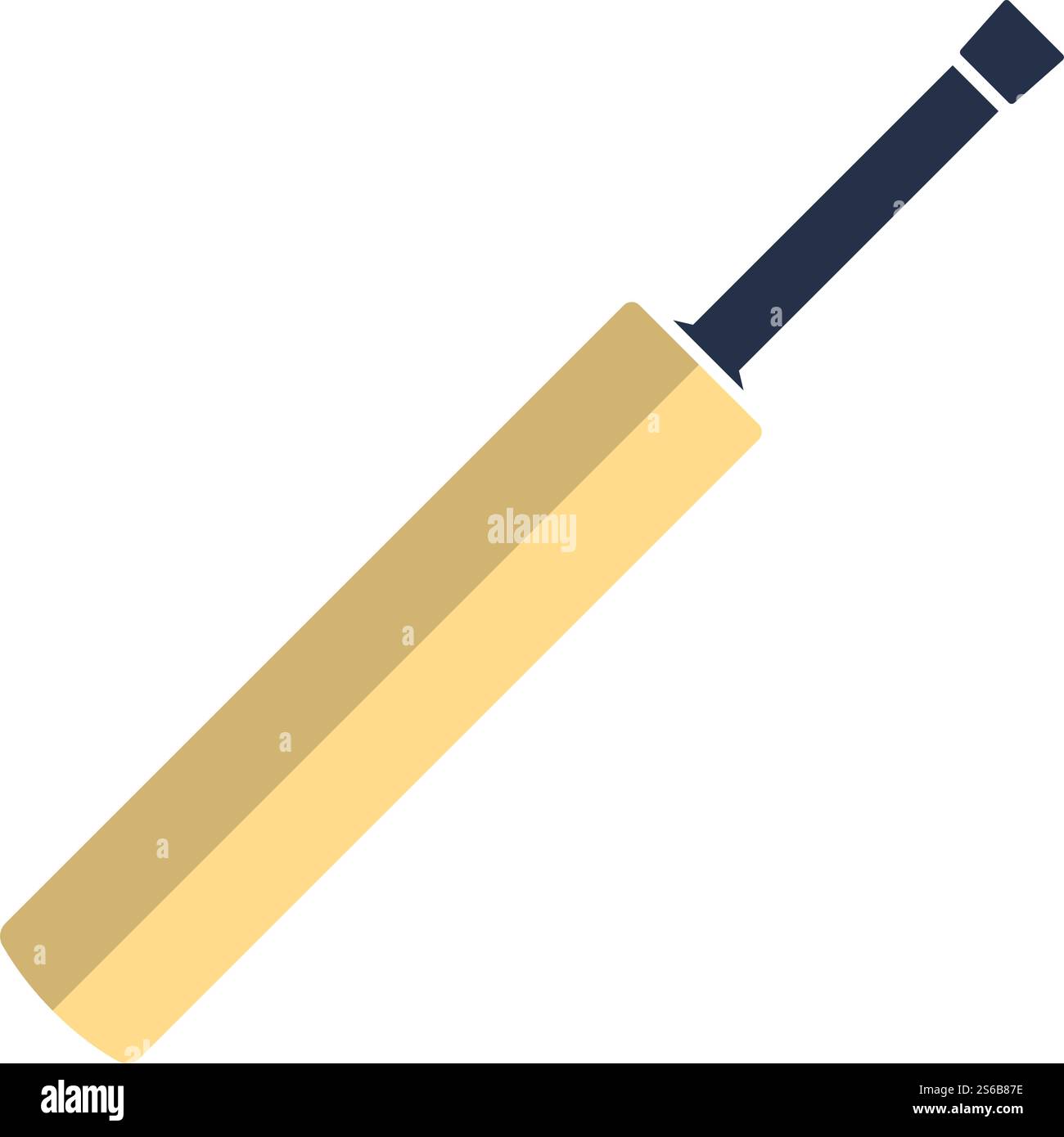 Cricket Bat Icon. Flat Color Design. Vector Illustration Stock Vector ...