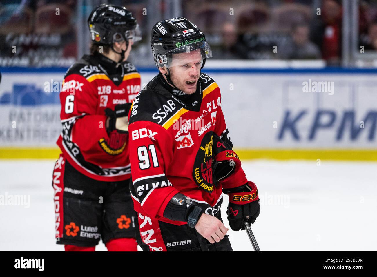 250116 Luleås Brian O'neil under ishockeymatchen i SHL mellan Luleå och Brynäs den 16 januari ...
