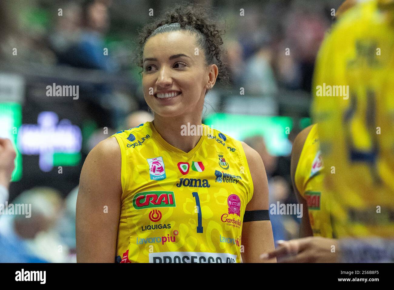 Treviso, Italy. 15th Jan, 2025. Gabi during the Prosecco Doc Imoco ...