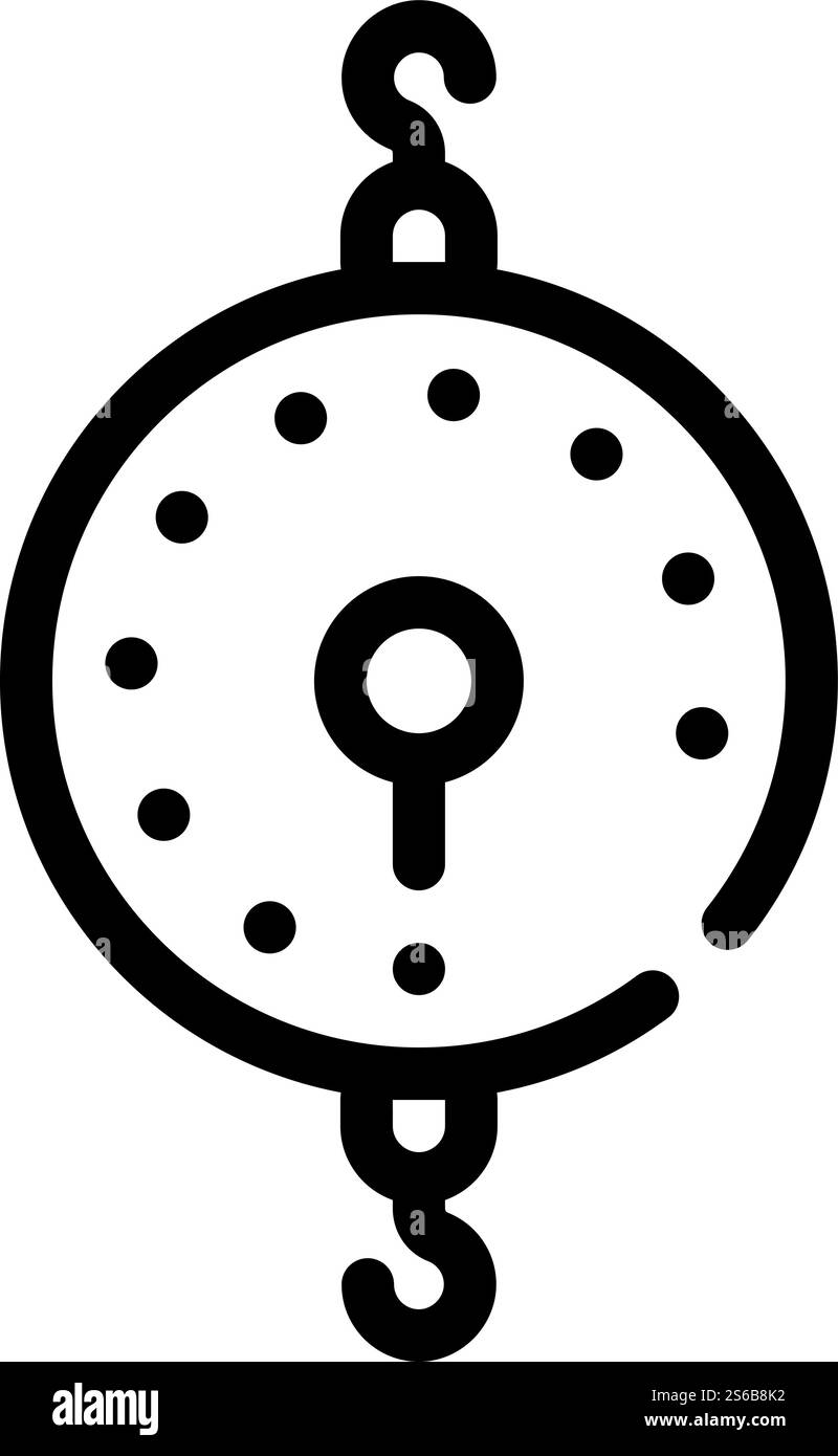 dynamometer measuring equipment line icon vector. dynamometer measuring ...