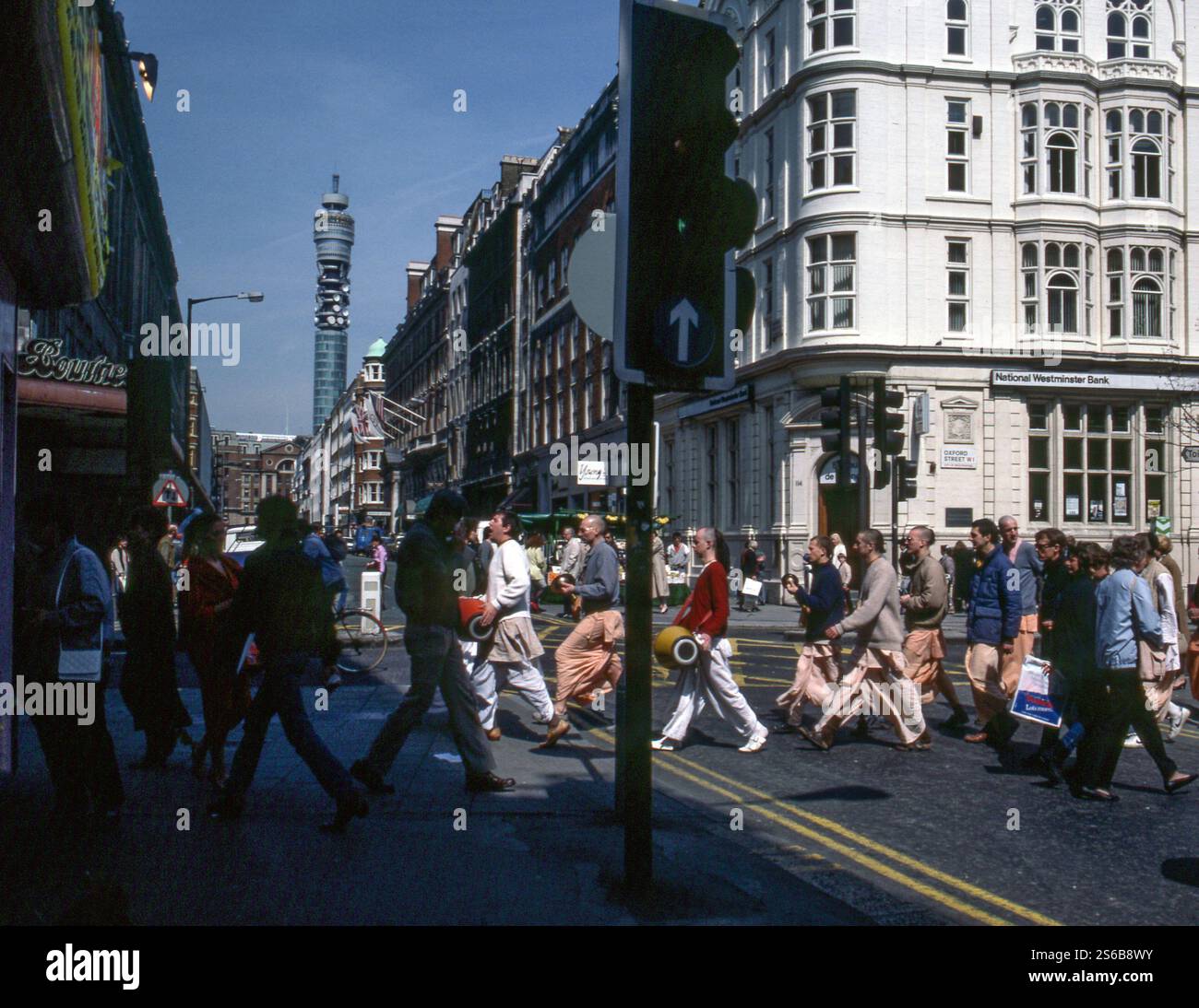 Harry Krishna, Oxford Street, Dean Street, London, 1985 Stock Photo - Alamy