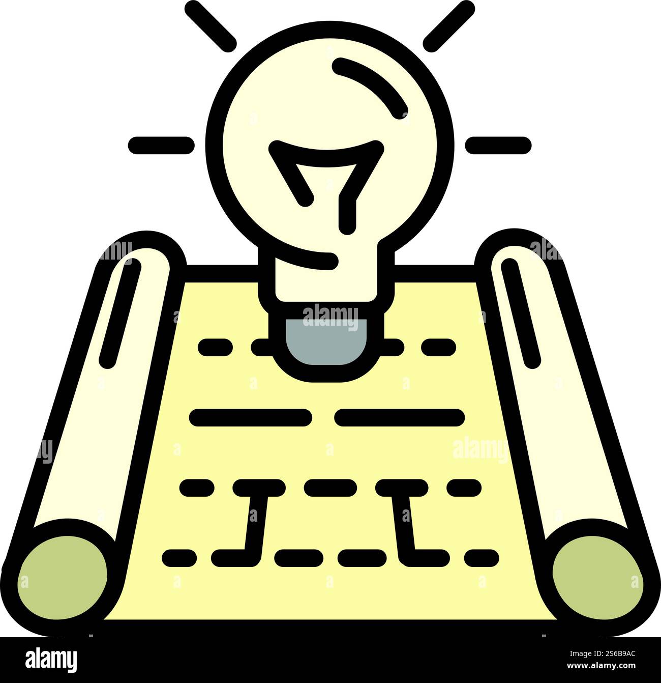 Architect idea plan icon. Outline architect idea plan vector icon for ...