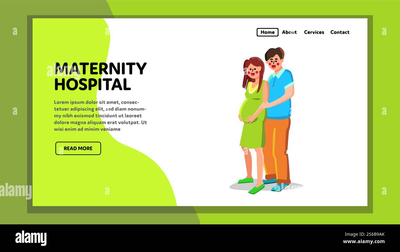 Maternity Hospital Consultation Parents Vector. Maternity Hospital ...