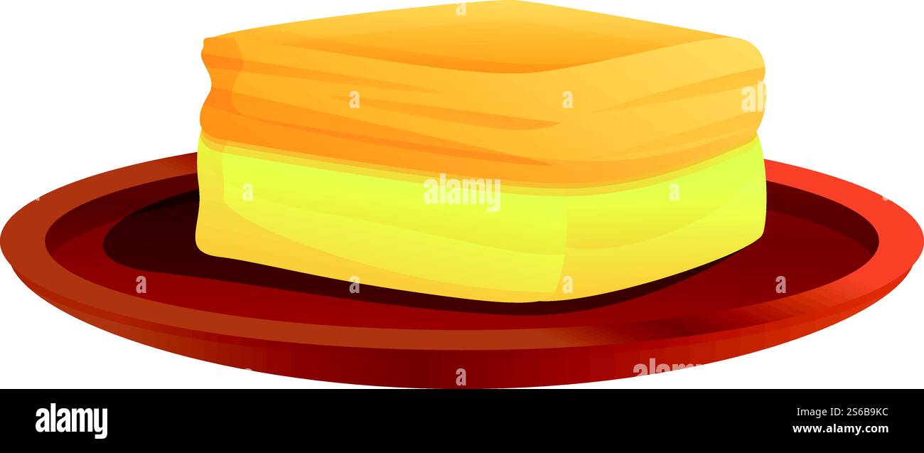 Greece cheesecake icon. Cartoon of greece cheesecake vector icon for ...