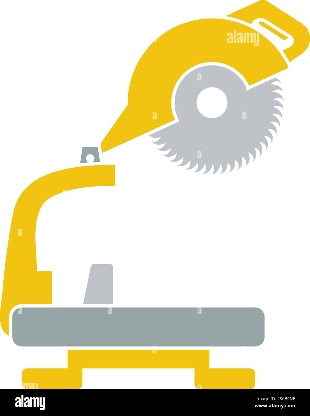 Icon Of Circular End Saw. Flat Color Design. Vector Illustration Stock ...