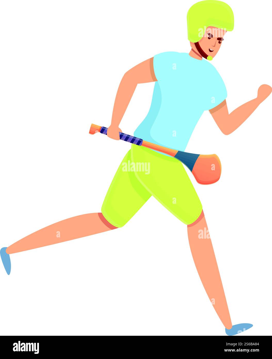 Running hurling player icon. Cartoon of running hurling player vector ...