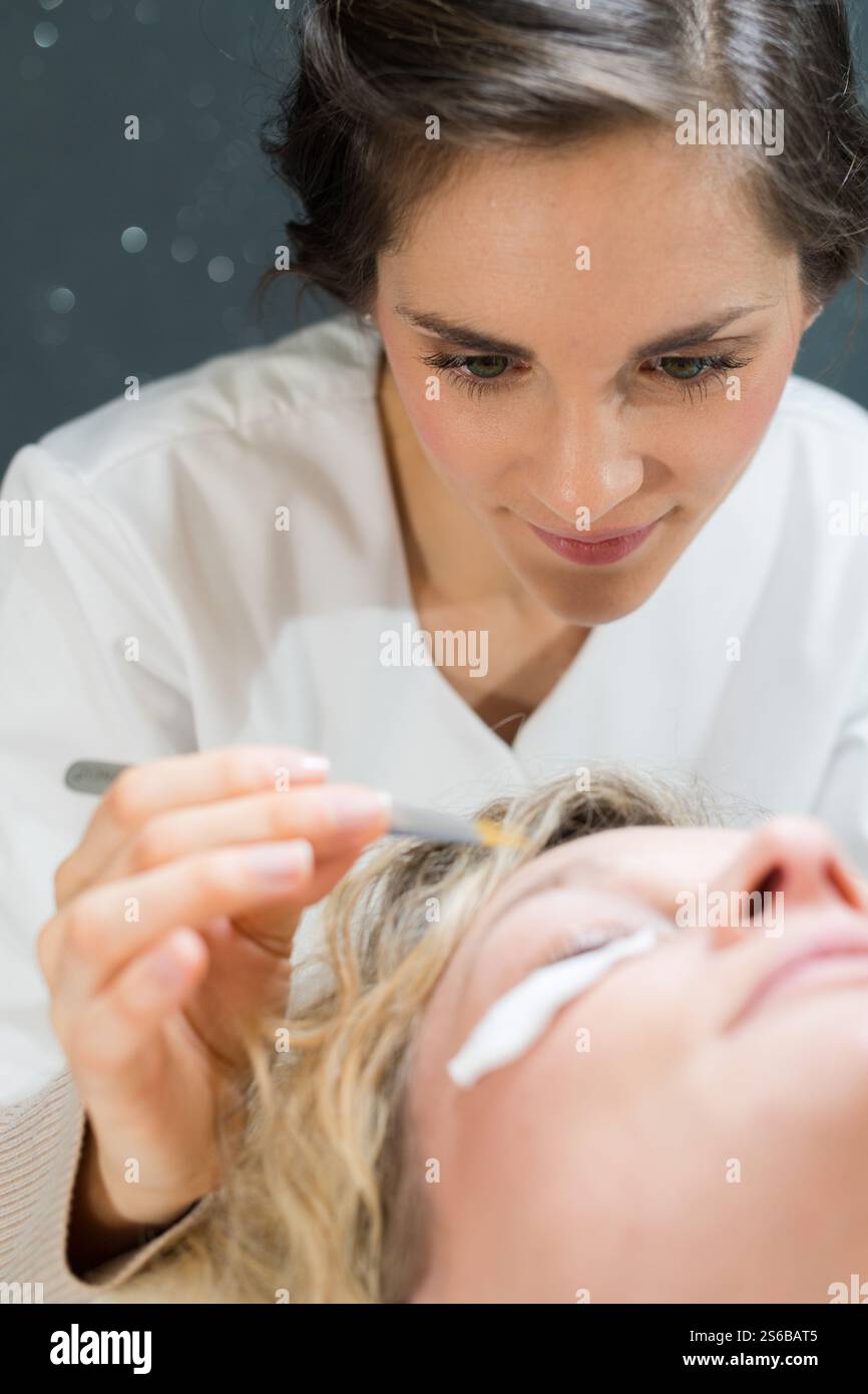 facial beautification procedure Stock Photo - Alamy