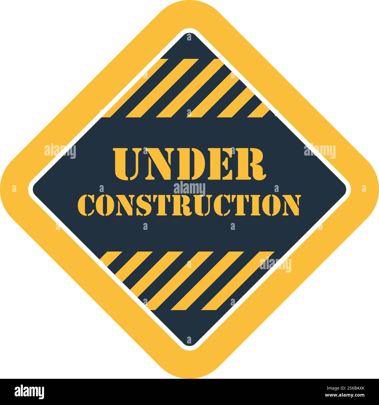 Icon Of Under Construction. Flat Color Design. Vector Illustration ...