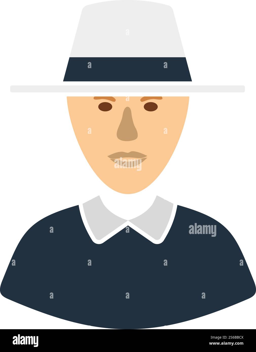 Cricket Umpire Icon. Flat Color Design. Vector Illustration Stock ...