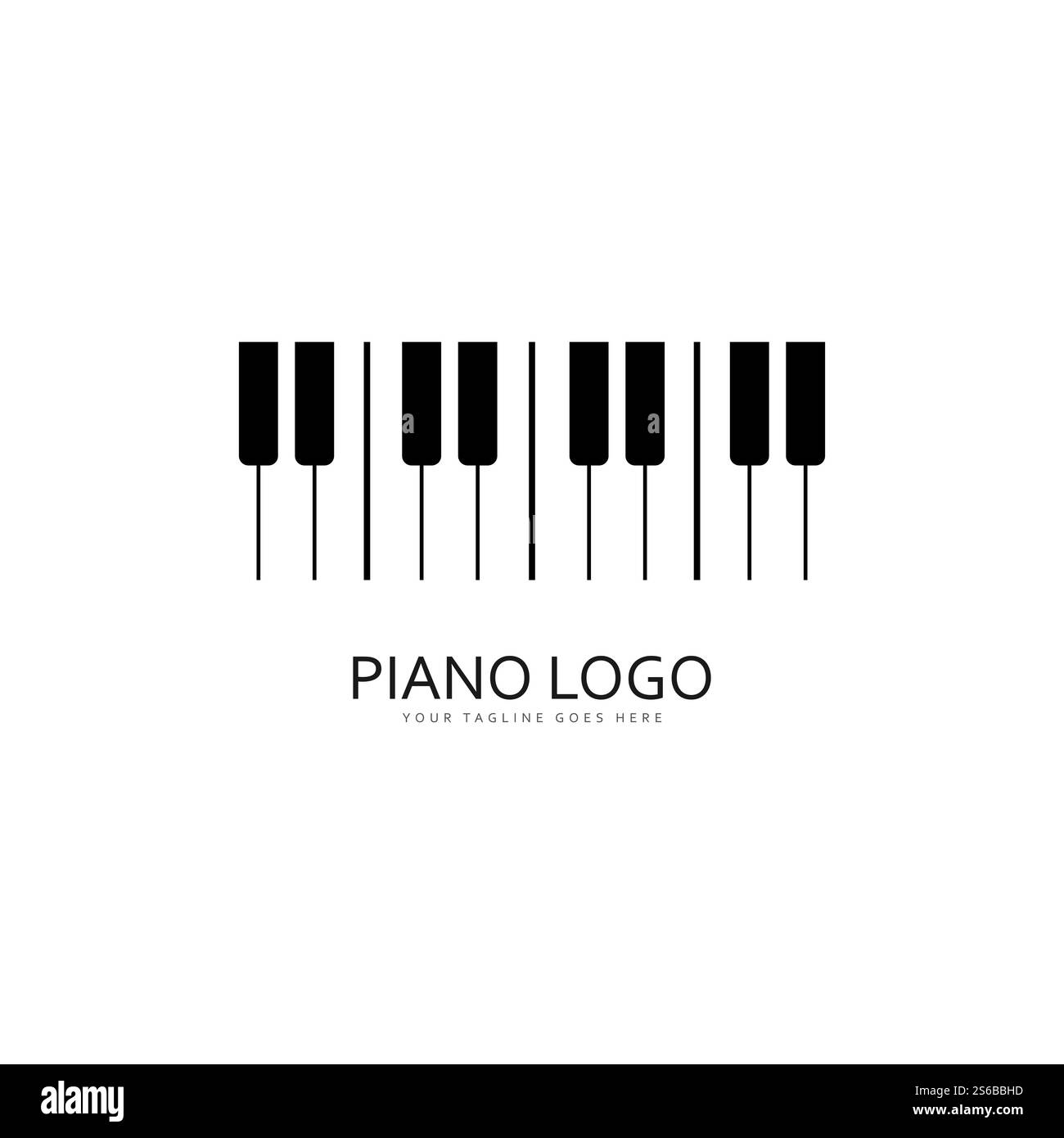 Piano keyboard logo design vector template Stock Vector Image & Art - Alamy