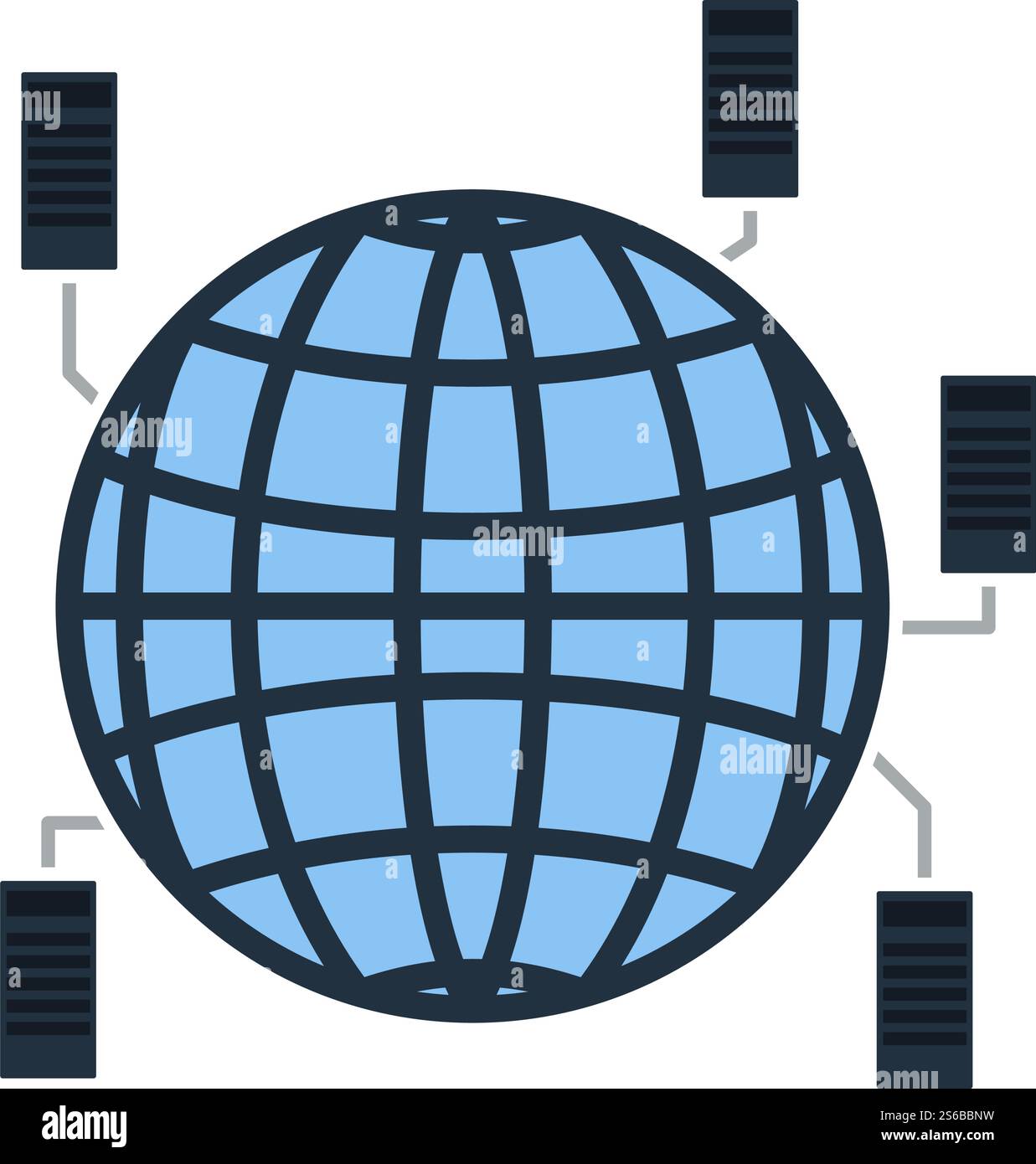 Big Data Icon. Flat Color Design. Vector Illustration Stock Vector ...