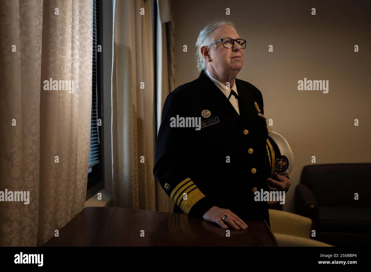 Admiral Rachel L. Levine poses in her office shortly before her final ...