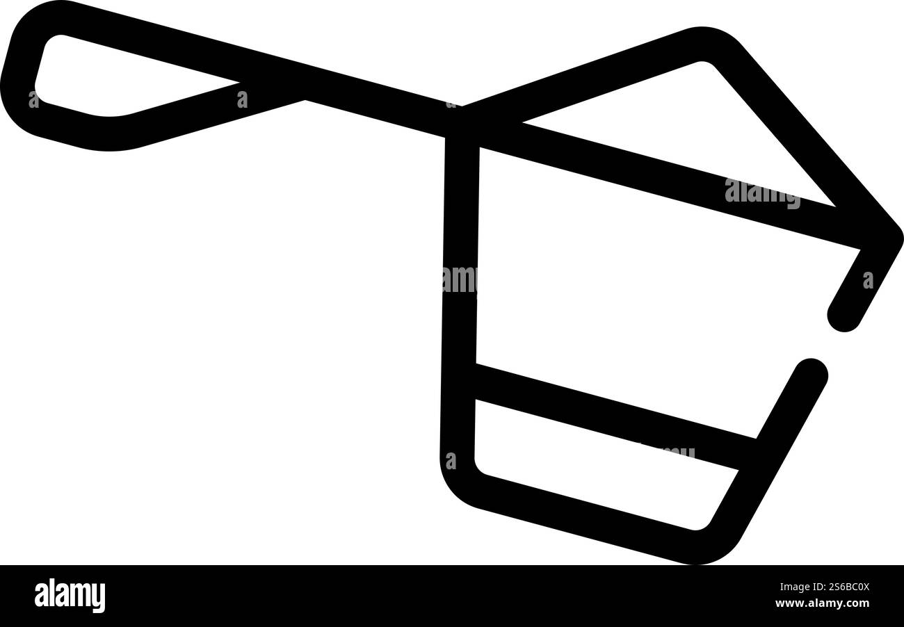 protein spoon line icon vector. protein spoon sign. isolated contour ...